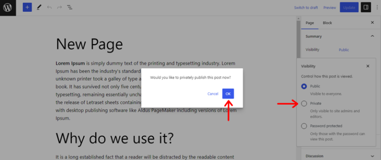 What is a Private Page in WordPress? (Beginner's Guide)