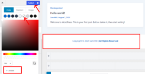 How to Change Footer Text & Background Color in WordPress?